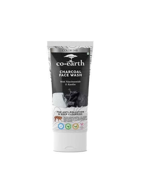 Buy Colorbar Co Earth Charcoal Face Wash With Niacinamide And Kaolin Clay