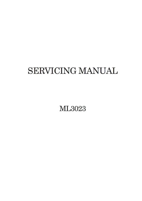 ML3032, My Excel 23L Janome New Home Service / Repair Manual & Parts ...