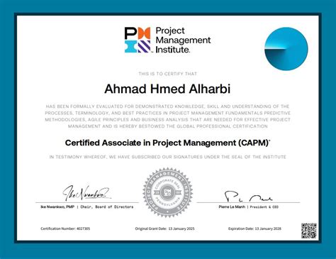 I Am Thrilled To Announce That I Have Successfully Passed The Capm Exam Achieving Above Target