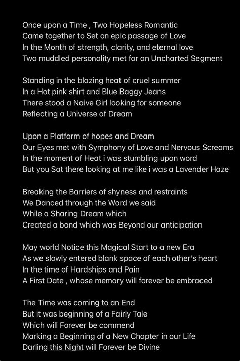 My First Date Rpoem