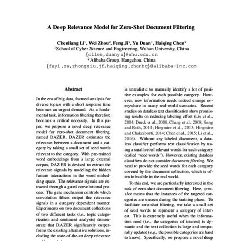A Deep Relevance Model For Zero Shot Document Filtering Acl Anthology