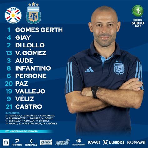 El Sub 20 De Mascherano Debuta En El Sudamericano Frente A Paraguay