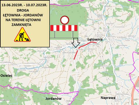 Zamknięcie drogi powiatowej nr 1685K w Łętowni Powiat Suski