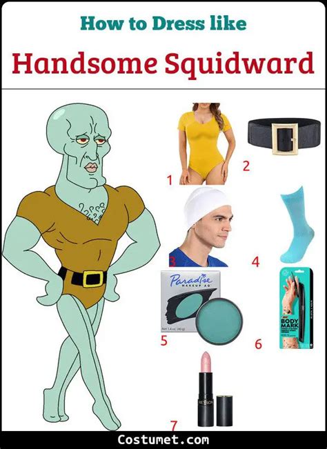 Handsome Squidward Spongebob Squarepants Costume For Halloween
