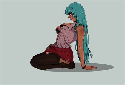 Rule 34 1futa Animated Aqua Hair Cleavage Cum Cum On Thighs Dark Skin