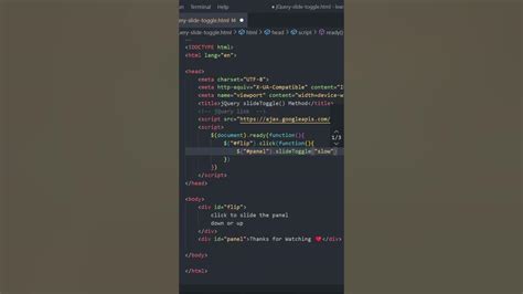 slide toggle up and down jquery effects html css jquery tutorial