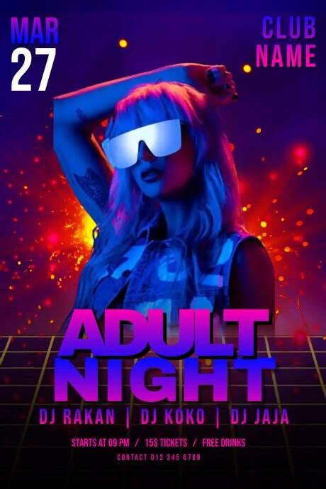 Adult Night Party Template Postermywall