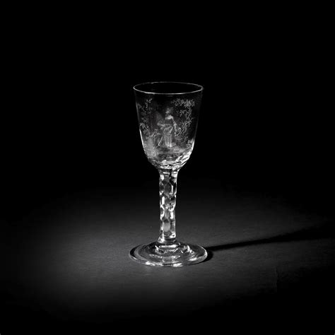 Bonhams A Fine Dutch Stipple Engraved Wine Glass By Alius Circa 1780