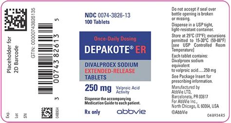 Depakote Er Fda Prescribing Information Side Effects And Uses
