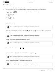 AP Calculus Further Unit Practice Pdf AP CALCULUS AB Test Booklet Further Unit Practice