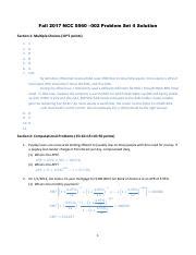 PS Solution Pdf Fall NCC Problem Set Solution Section Multiple Choices