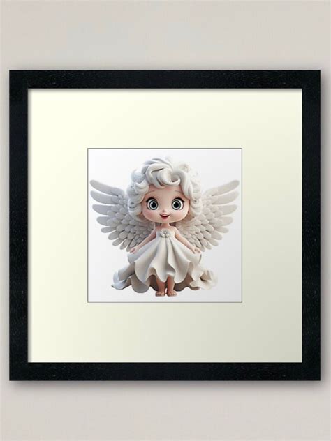 Angelic Whimsy Unique Cartoon White Angel Illustration Etsy