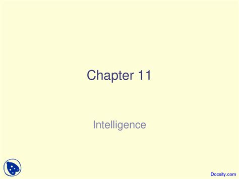 Defining Intelligence Cognitive Psychology Lecture Slides Docsity