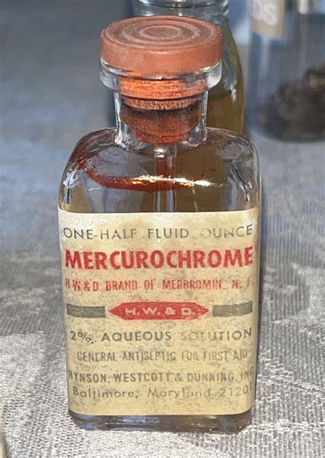Mercurochrome A Mercury Containing General Antiseptic With Neurotoxic