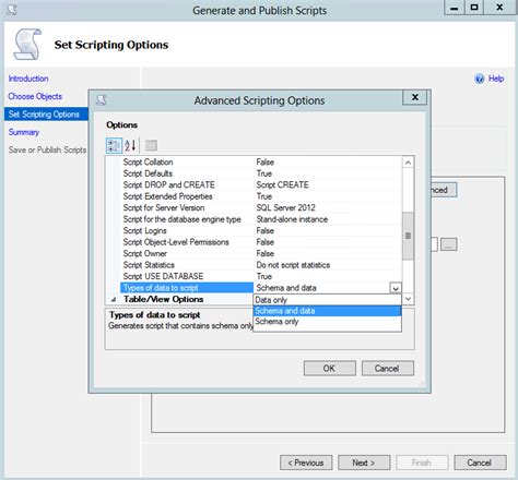 how to export table schema and data with insert statements in sql server arun potti s power