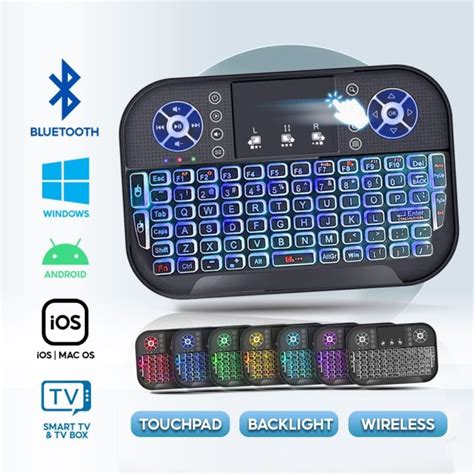 Mini Keyboard 2 4ghz 7 Color Backlight Wireless With Touchpad Lazada Ph