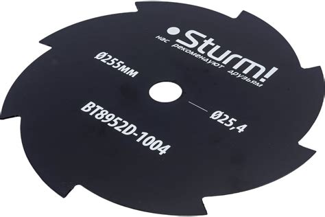 Нож стальной (255х25.4х8 мм; 8 зубов) для бензотриммера Sturm BT8952D ...