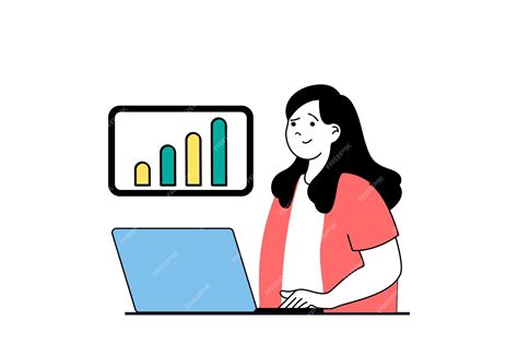 Premium Vector Data Analysis Concept With People Scene In Flat Web