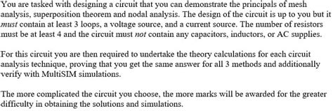 Solved You Are Tasked With Designing A Circuit That Demonstrates The Principles Of Mesh