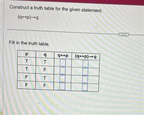 Solved Construct a truth table for the given | Chegg.com