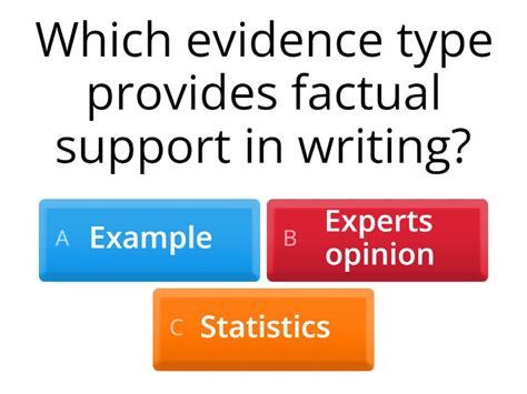 supporting arguments quiz