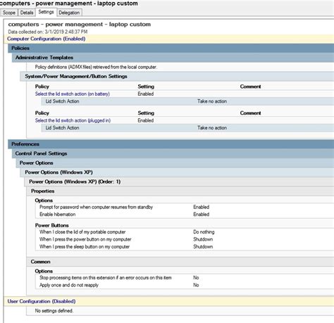 Gpo Power Management Settings Do Not Get Applied To Workstation