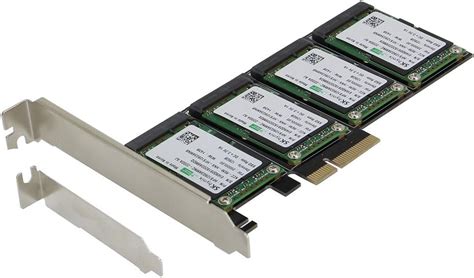 Sedna Pcie 4x Quad Msata Ssd Raid Controller Card Raid 0 1 10