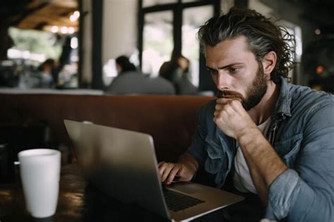 Premium Photo An Ai Generated Illustration Of A Male Sitting At A Desk In An Office Setting