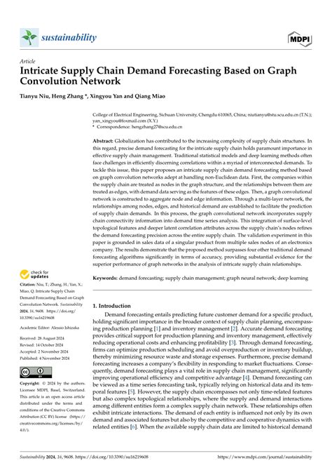 Pdf Intricate Supply Chain Demand Forecasting Based On Graph