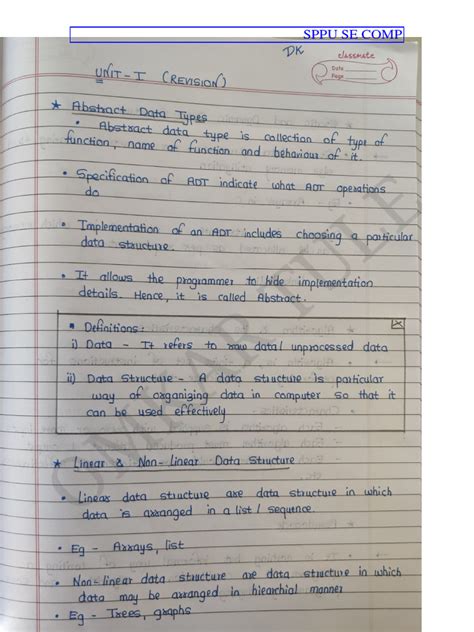 Fds Unit 1and2 Insem Notes Pdf Computing Computer Science