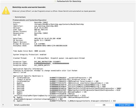 Repeated Crashing With Mac Sketchup 2021 Page 3 Known Issues Sketchup Community