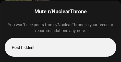 When Trying To Hide And Mute A Sub From Your Feed This Happens And You
