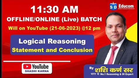 1130 Am Batch Logical Reasoning Statement And Conclusion By