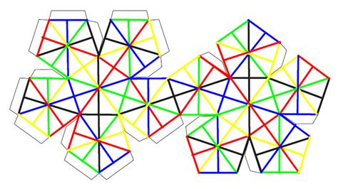 A Great Circle Colored Dodecahedron Jcsbimps Hexagonal Orthogonal