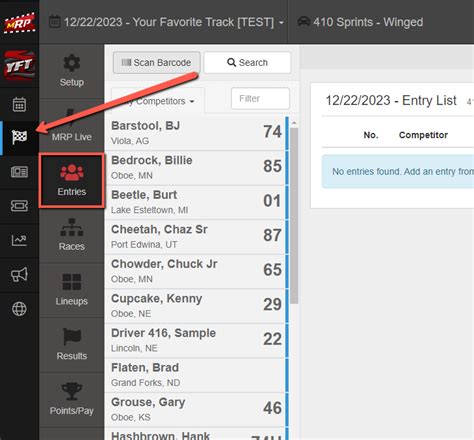 Race Day Driver Entries In Race Management Myracepass Support