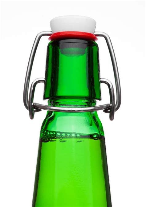 Flip Top Cap Beer Bottle Green Glass Stock Image Image Of Backdrop Close 88715283