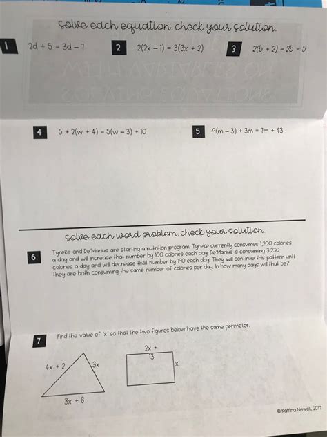Multi Step Equations Inb Mrs Newell S Math