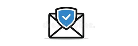 Secure Message Envelope Icon A Minimalistic Envelope Icon With A Shield