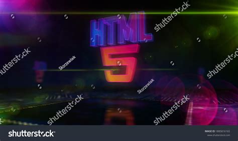 Html5 Development Symbol Web Programming Language Stock Illustration