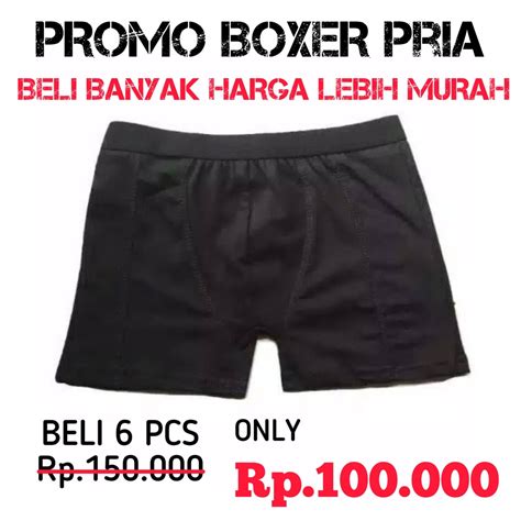 Jual Celana Boxer Pria Polos Konveksi Kolor Hitam Pria Celana Dalam