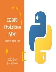 Control Flow In Python Conditional And Looping Statements Course Hero
