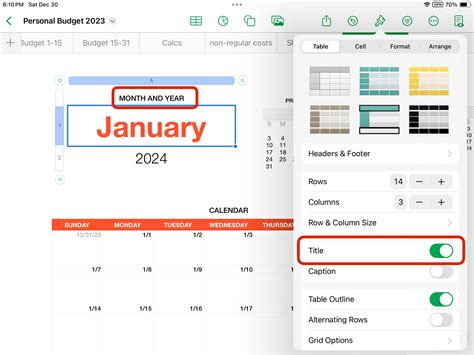 Creating Dynamic Calendar In Numbers Apple Community