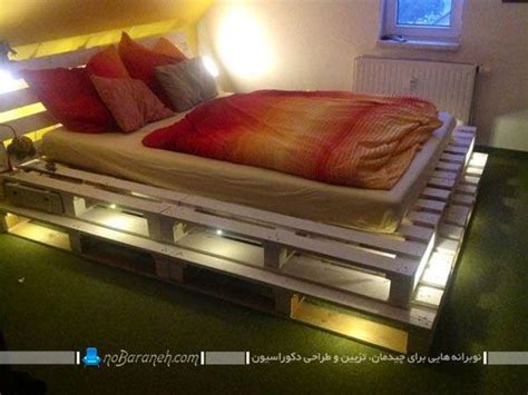 تخت خواب هایی که با تخته و پالت چوبی ساخته شدند 26 مدل نوبرانه