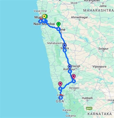 Mumbai Goa Highway Map Mumbai To Goa Highway Map 59 Off