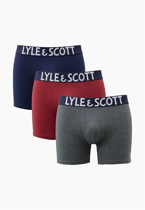 Трусы 3 шт. Lyle & Scott DANIEL, цвет: бордовый, MP002XM0VAA6 — купить ...