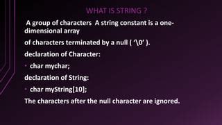 Introduction To Array And String Pptx