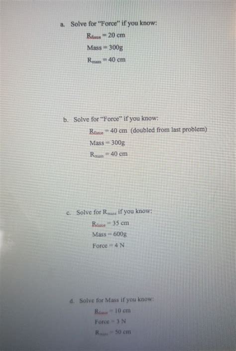 Solved Complete The Data Sets For The Following Chegg