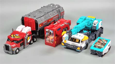 메탈카드봇s 머슬하이드 기간트렉스 크레인 트럭 트레일러 트럭 중장비 로봇 장난감 변신 Metal Card Bot S Transformation Youtube