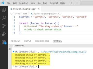 PowerShell Array of Strings