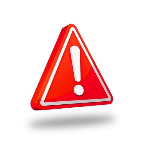 Signo de precaución amarillo con signo de exclamación aislado sobre